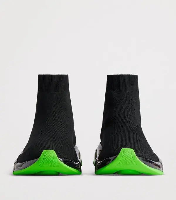 Balenciaga Clear Sole Speed 2.0 Sneakers - Black