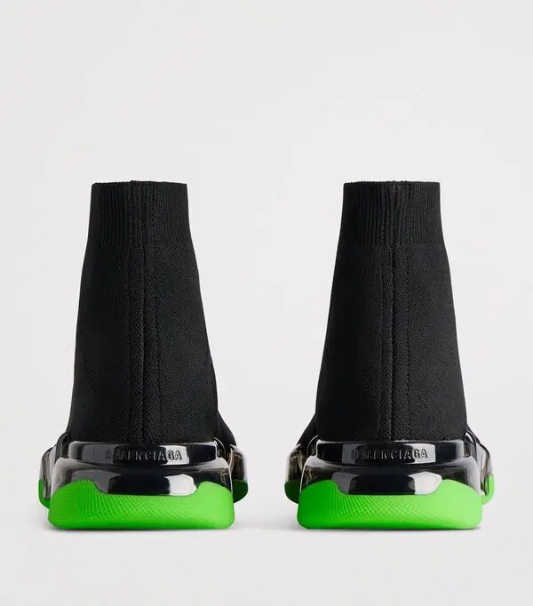 Balenciaga Clear Sole Speed 2.0 Sneakers - Black
