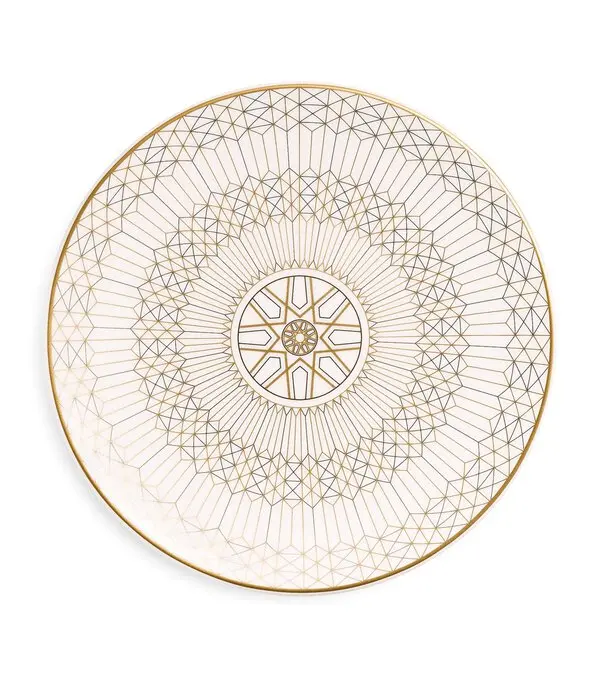 THE MARTHA, BY BACCARAT Arcadia Gold Bread Plate - Clear