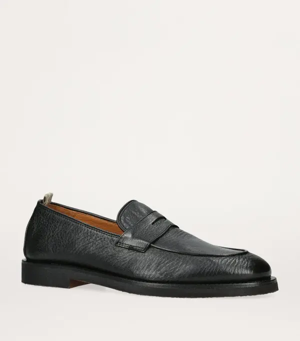 Officine Creative Leather Loafers - Black