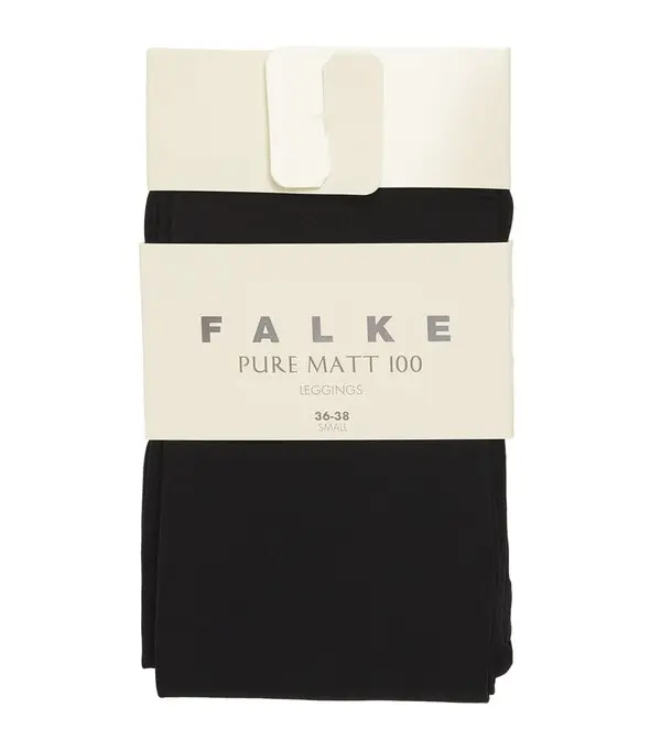 Falke Pure Matte 100 Leggings - Black
