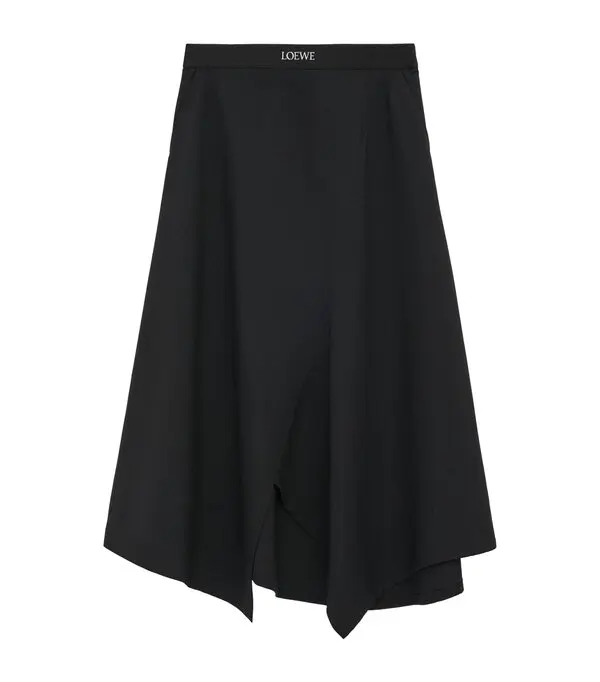 Loewe Wool-blend Asymmetric Skirt