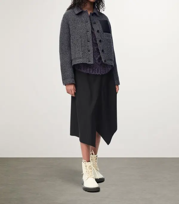 Loewe Wool-blend Asymmetric Skirt