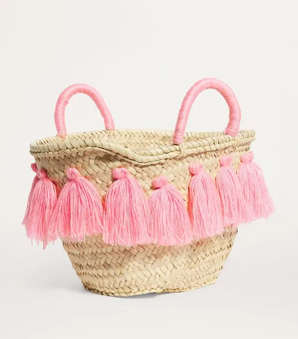 BONITA Medium Tassel Basket Bag