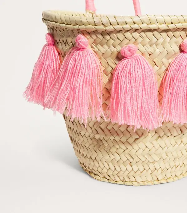 BONITA Medium Tassel Basket Bag