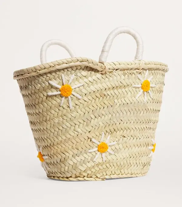 BONITA Medium Daisy Basket Bag