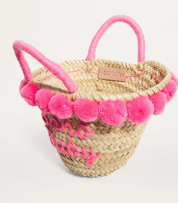 BONITA Pompom Basket Bag