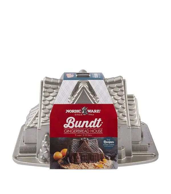 NORDICWARE Gingerbread House Bundt Pan - Silver