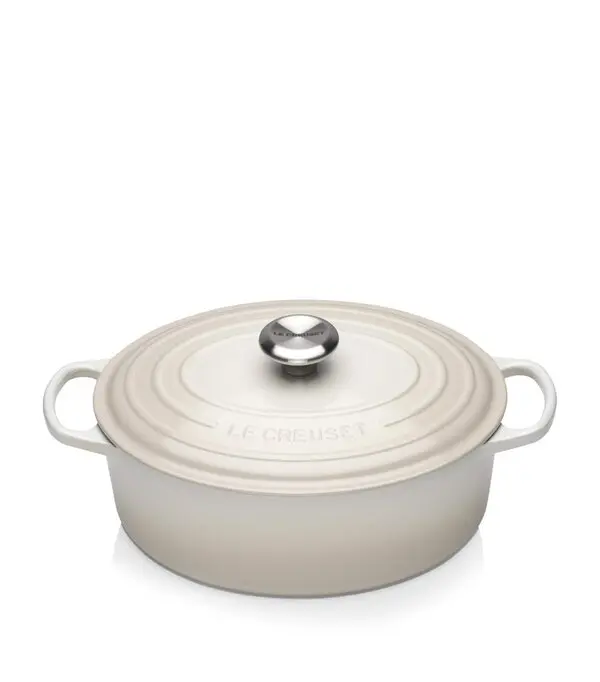 LE CREUSET Cast Iron Oval Casserole Dish - Ivory
