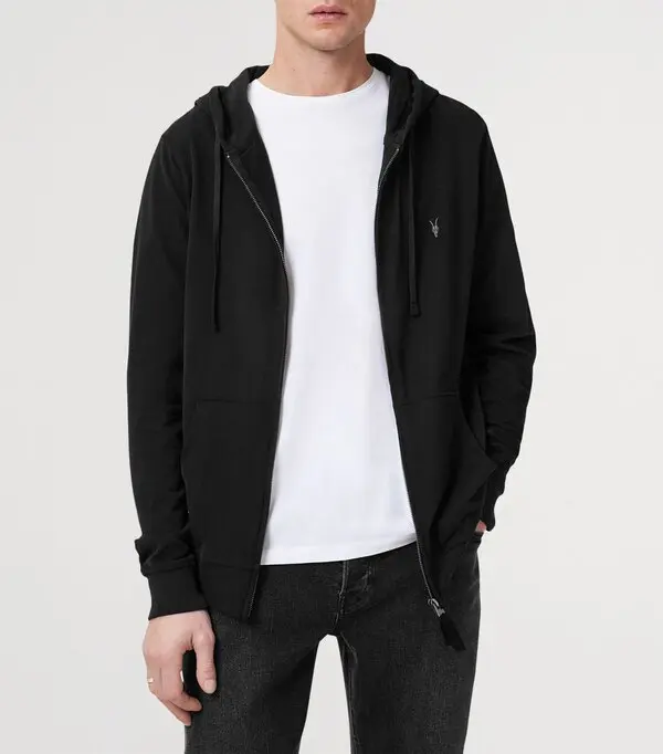 ALLSAINTS Organic Cotton Brace Zip-up Hoodie
