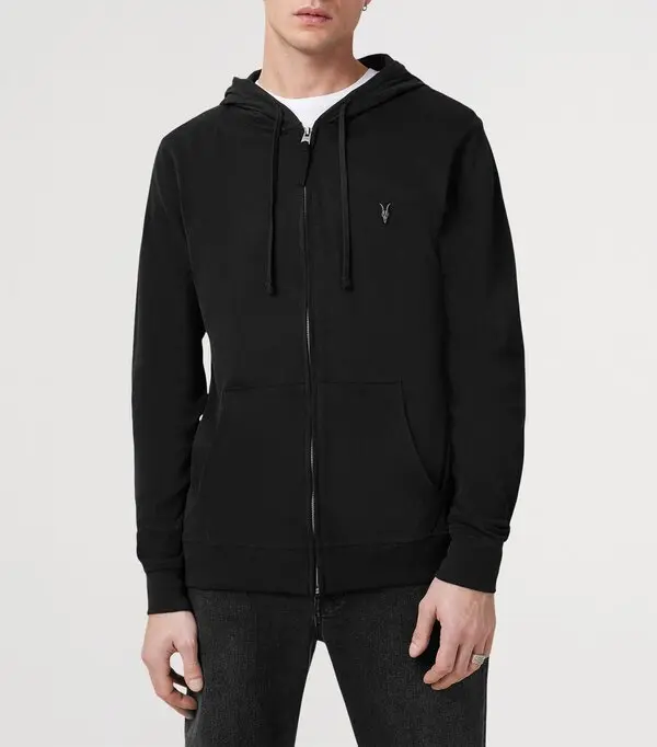 ALLSAINTS Organic Cotton Brace Zip-up Hoodie