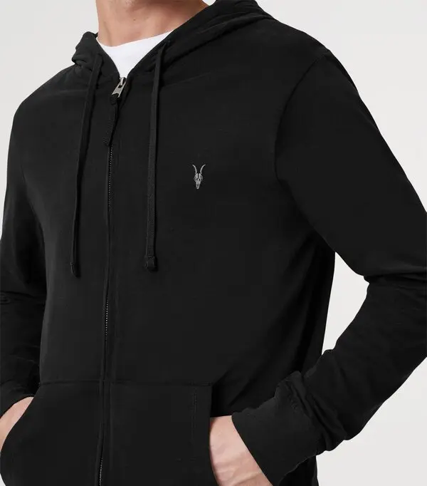 ALLSAINTS Organic Cotton Brace Zip-up Hoodie