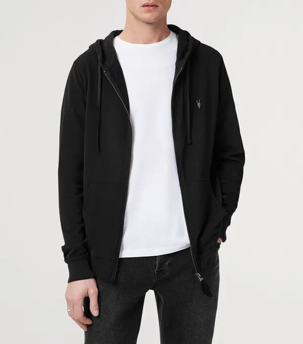 ALLSAINTS Organic Cotton Brace Zip-up Hoodie