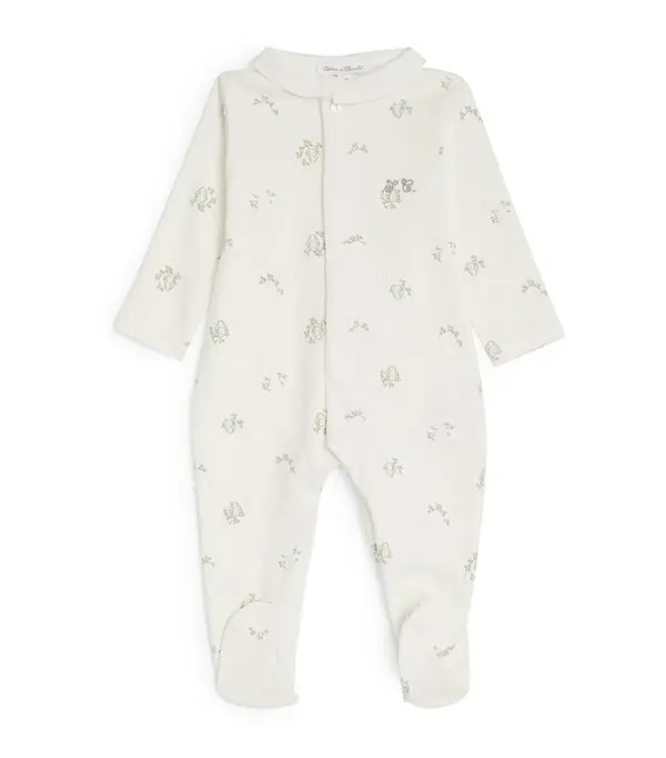 TARTINE ET CHOCOLAT Embroidered All-in-one With Peter Pan Collar