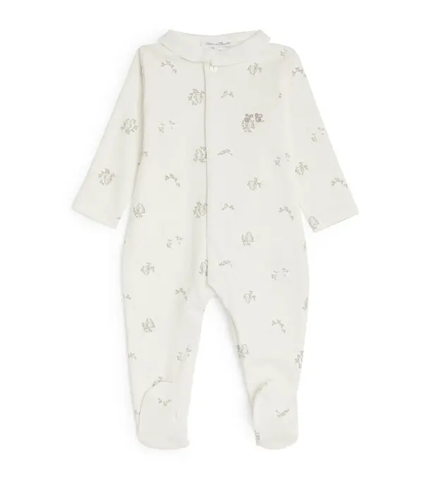 TARTINE ET CHOCOLAT Embroidered All-in-one With Peter Pan Collar