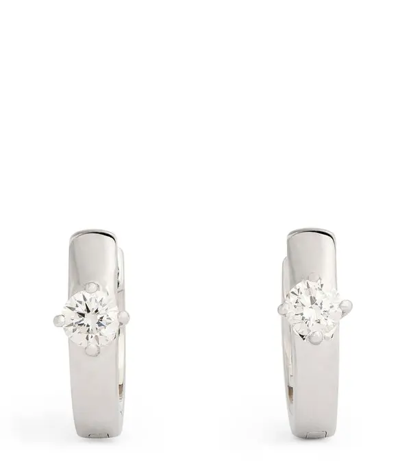 ANITA KO Gold And Diamond Huggie Earrings - White