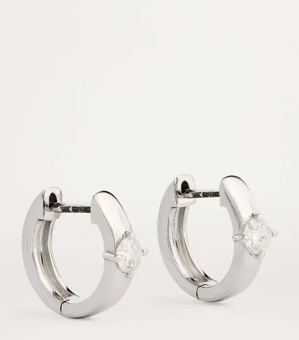 ANITA KO Gold And Diamond Huggie Earrings