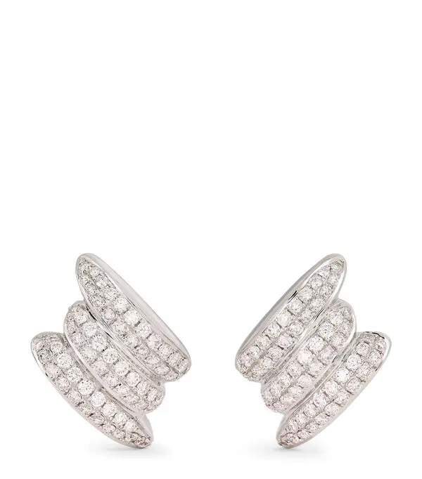 ANITA KO Gold And Diamond Claire Earrings - White