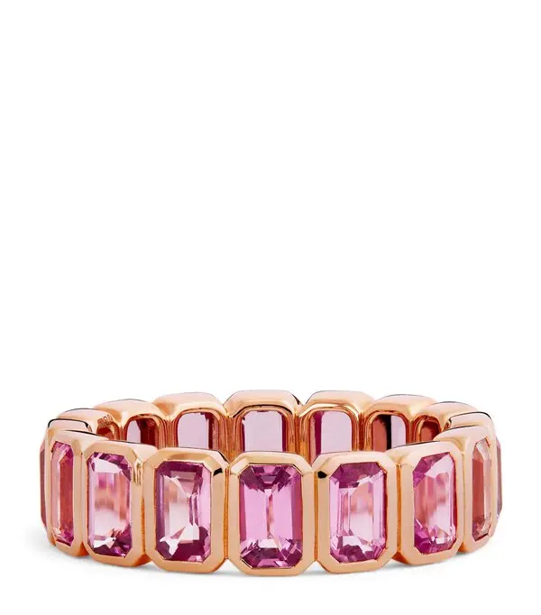 ANITA KO Pink Sapphire Bezel Ring - Rose Gold