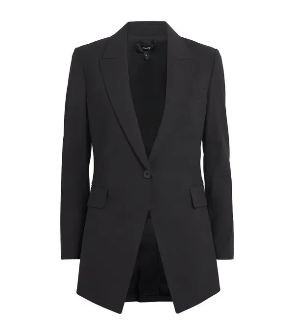 Theory Good Wool Etiennette Blazer - Black
