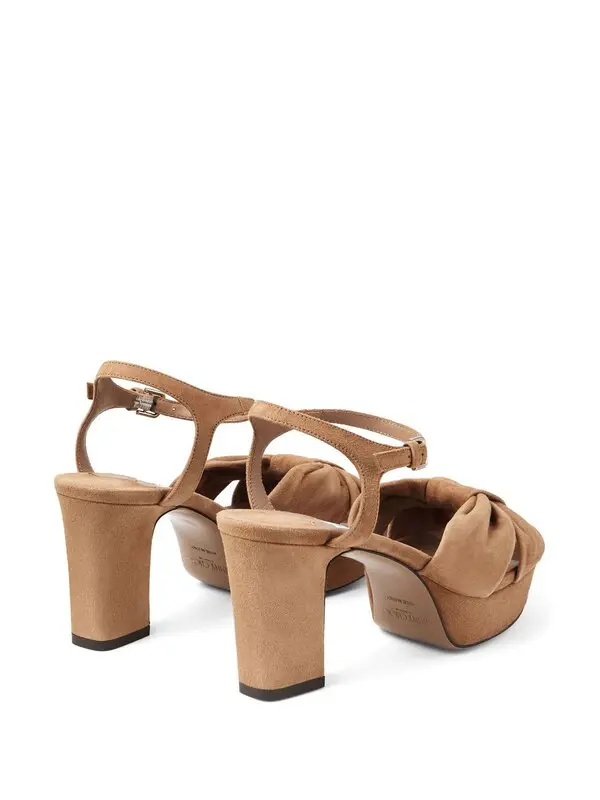 JIMMY CHOO 80mm Heloise Sandals - Brown