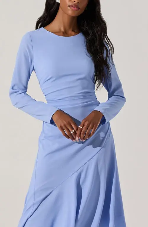 asymmetric hem long sleeve dress Asymmetric Ruffle Hem Mini Dress main image 1