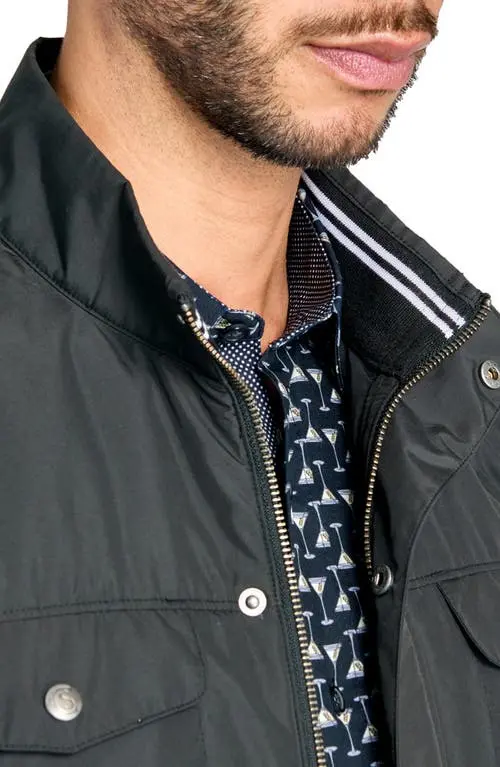 CON.STRUCT Slim Fit Recycled Hybrid Field Jacket - Black