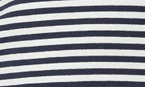 EDIKTED Jocelyn Stripe Cotton Crop Top - Navy