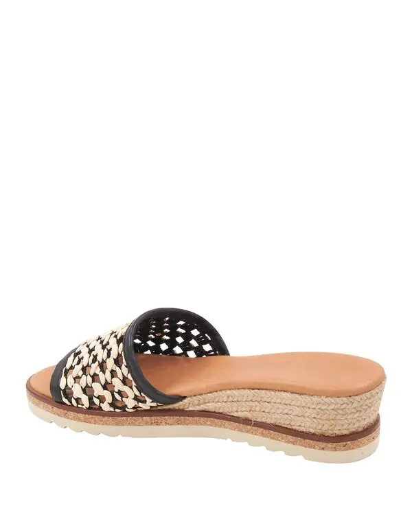 Andre Assous Nessie Wedge Sandals - Black Natural