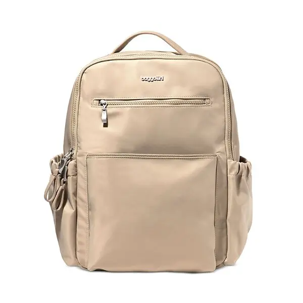 BAGGALLINI Tribeca Expandable Laptop Backpack - Taupe Twill