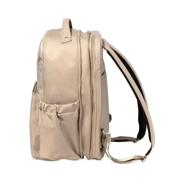 BAGGALLINI Tribeca Expandable Laptop Backpack - Taupe Twill