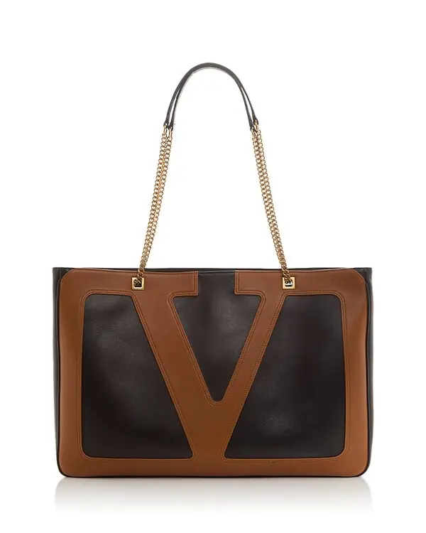 Valentino Garavani Large Leather Tote - Black Multi