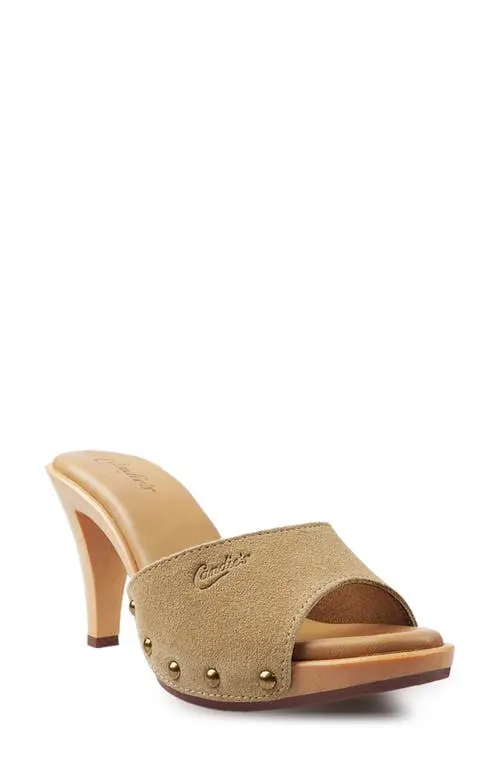 CANDIE'S Emiliana Platform Sandal - Dark Natural Suede
