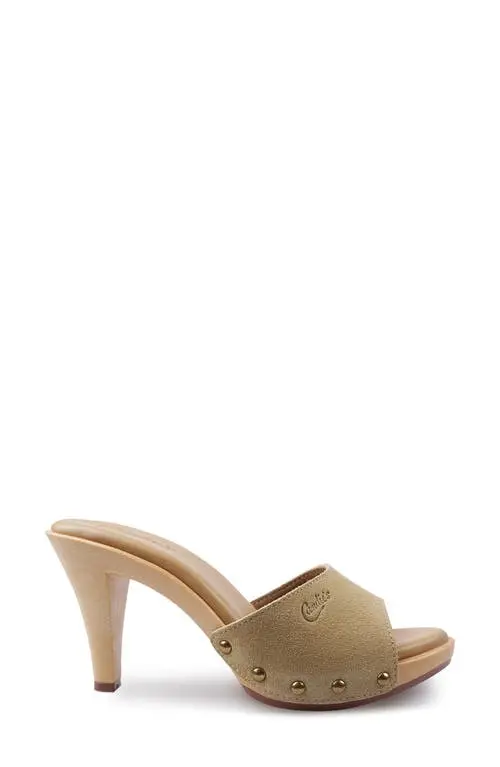 CANDIE'S Emiliana Platform Sandal - Dark Natural Suede
