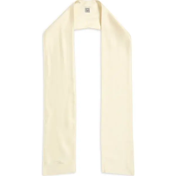 TOTEME Satin Tuxedo Scarf - Macadamia