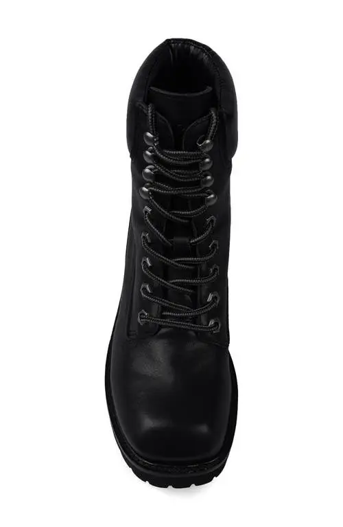 CANDIE'S Denneley Lug Sole Bootie - Black Nubuck