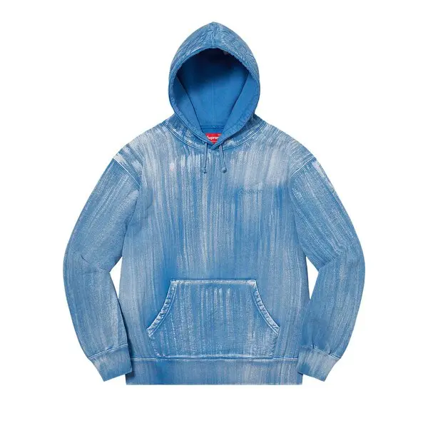 Supreme Brush Stroke Hooded Sweatshirt - Blue