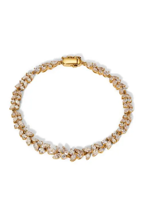 Nadri Cubic Zirconia Clustered Bracelet - Gold
