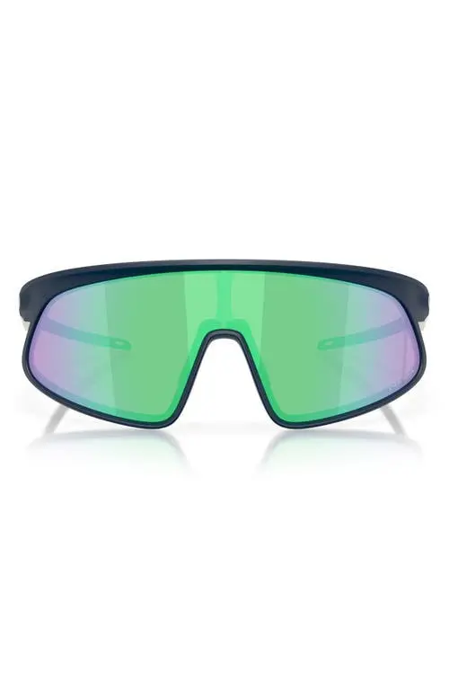 Oakley 149mm Prizm Polarized Shield Sunglasses - Matte Abyss/prizm Road Jade