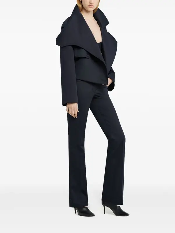 COURREGES Belted Flared Trousers - Blue