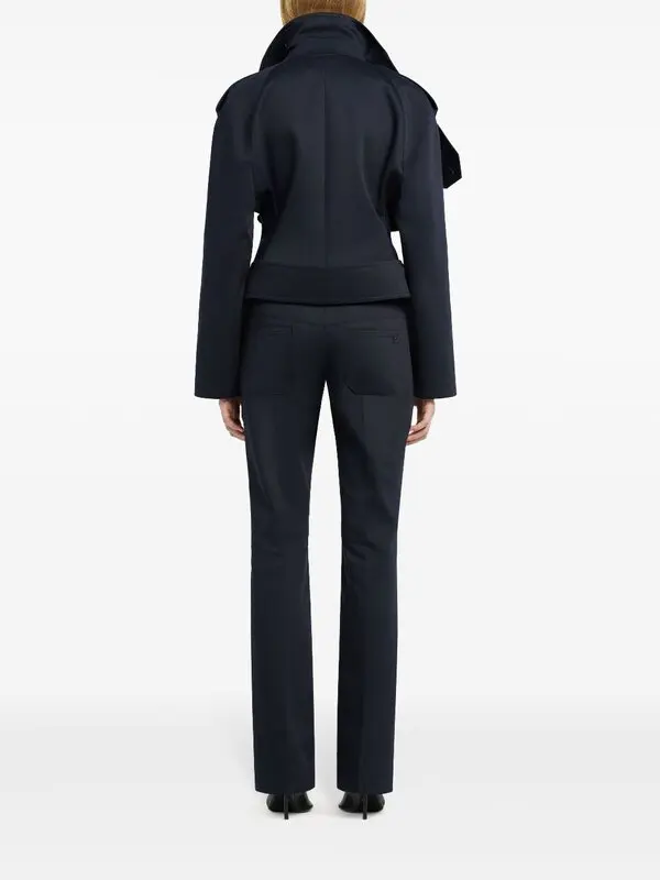 COURREGES Belted Flared Trousers - Blue