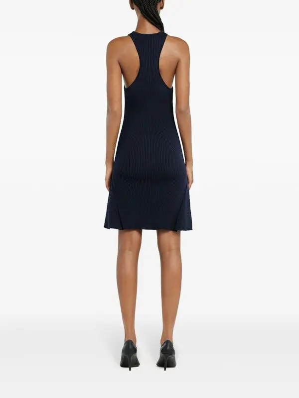 COURREGES Cotton Rib Knit Dress