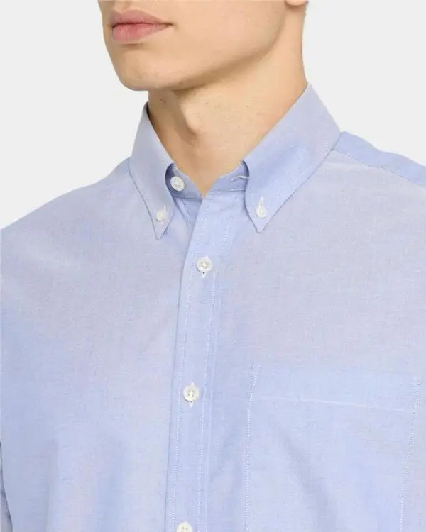 Dunhill Apos;s Cotton Oxford Button-collar Sport Shirt