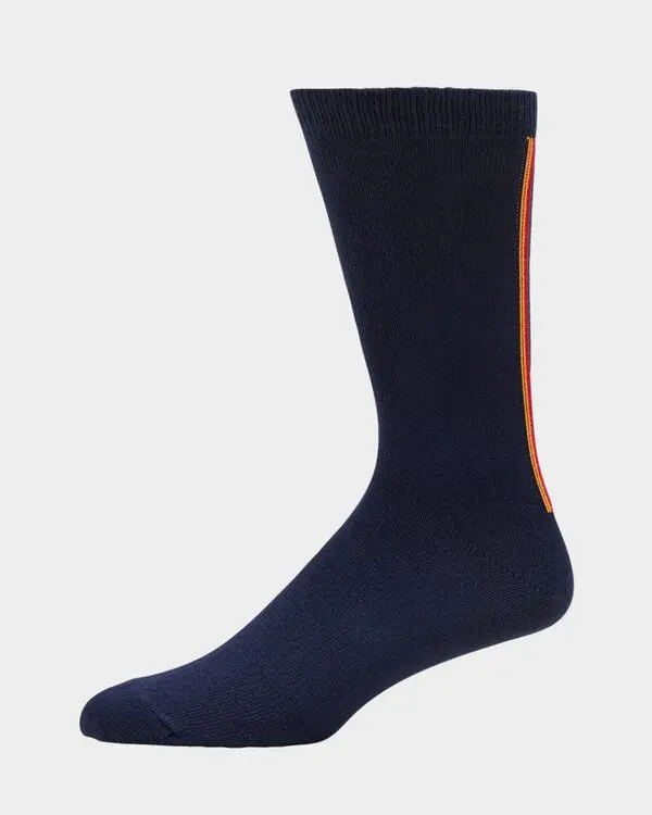 Paul Smith Artist Stripe Crew Socks - Navy