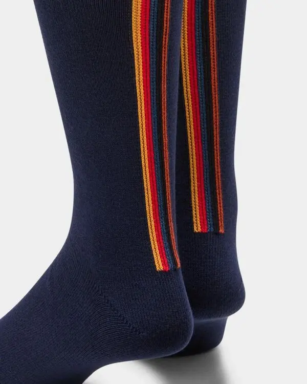Paul Smith Artist Stripe Crew Socks - Navy