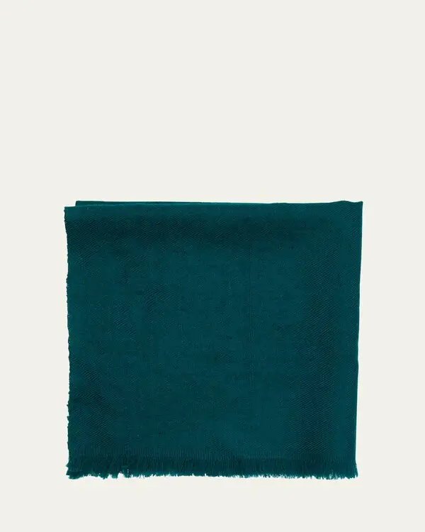 Anderson & Sheppard Cashmere Pocket Square - Teal