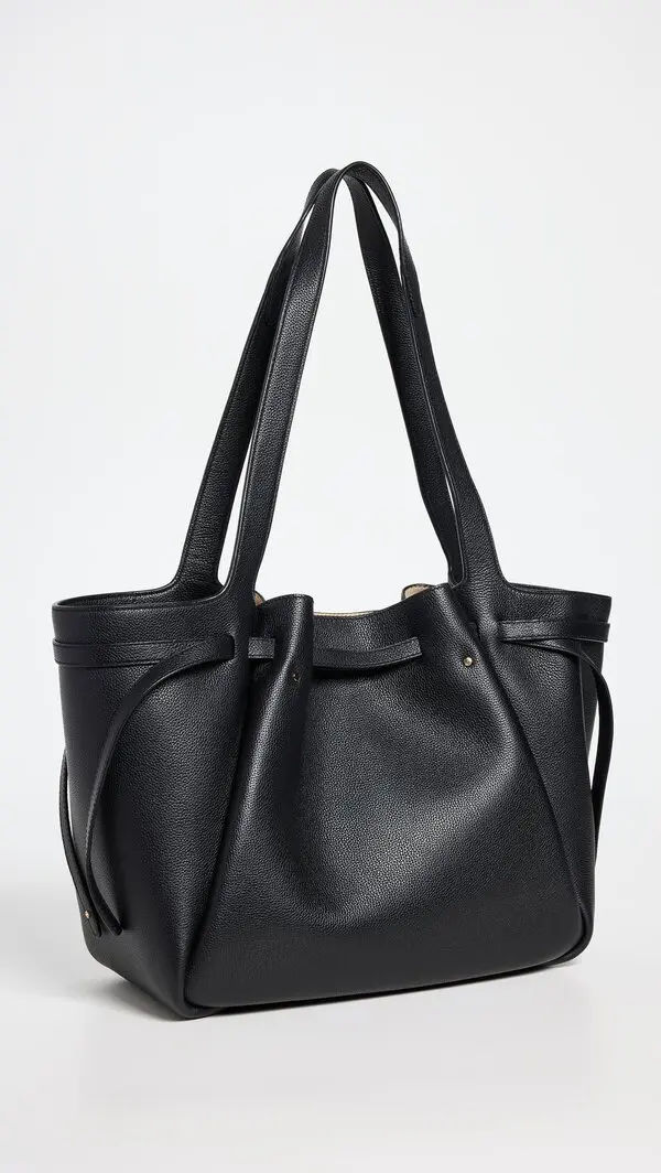 Tory Burch Pebbled Leather Tote - Black