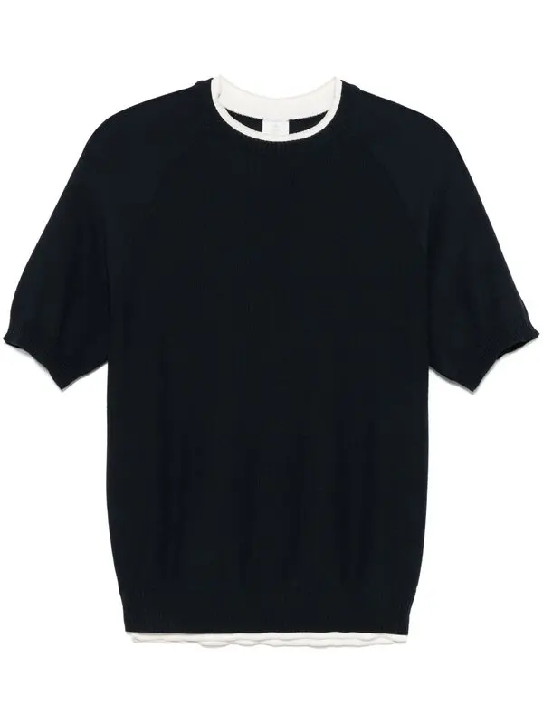 Eleventy Honeycomb-knit T-shirt - Blue