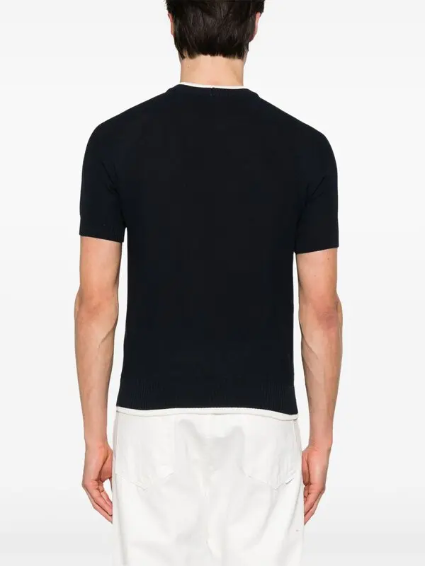 Eleventy Honeycomb-knit T-shirt - Blue