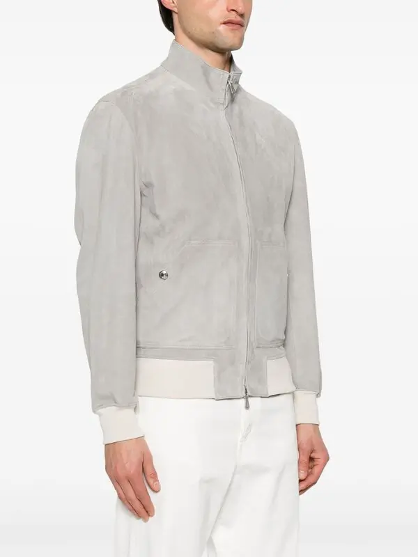 Eleventy Suede Jacket - Grey